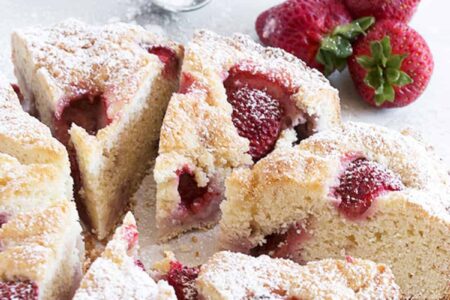 Rustic Strawberry Shortcake Cake - Seasons and Suppers