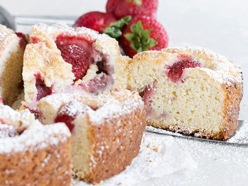 Rustic Strawberry Shortcake Cake - Seasons and Suppers