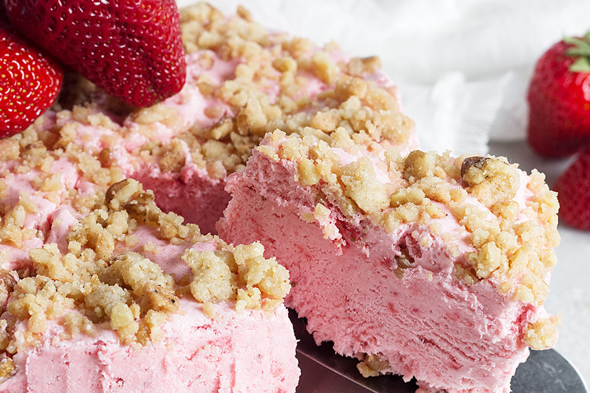 Frozen Strawberry Dessert - Seasons and Suppers