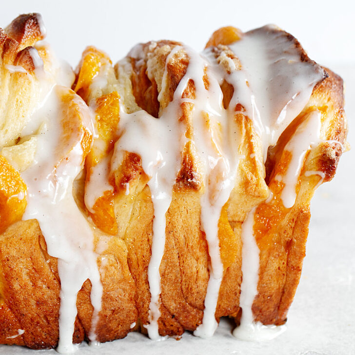 Peach Pull Apart Bread - Seasons and Suppers
