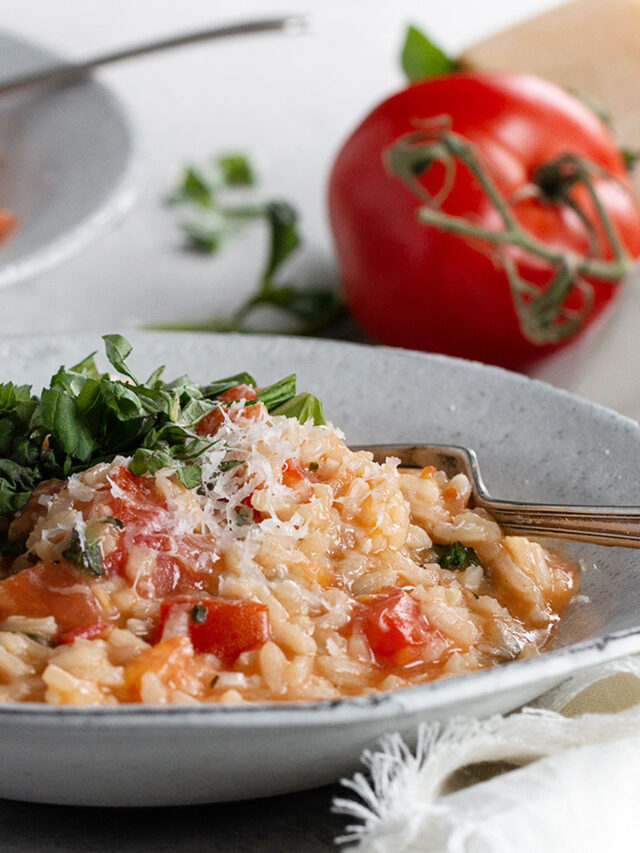 Baked Carbonara Risotto - Seasons and Suppers