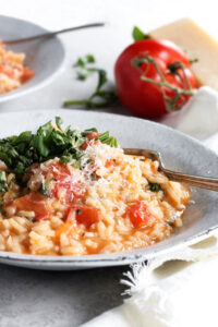 Tomato Basil Risotto - Seasons and Suppers