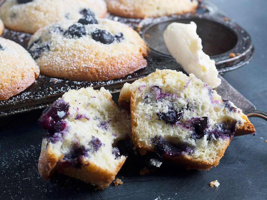 Simply Perfect Blueberry Lemon Muffins - Seasons and Suppers
