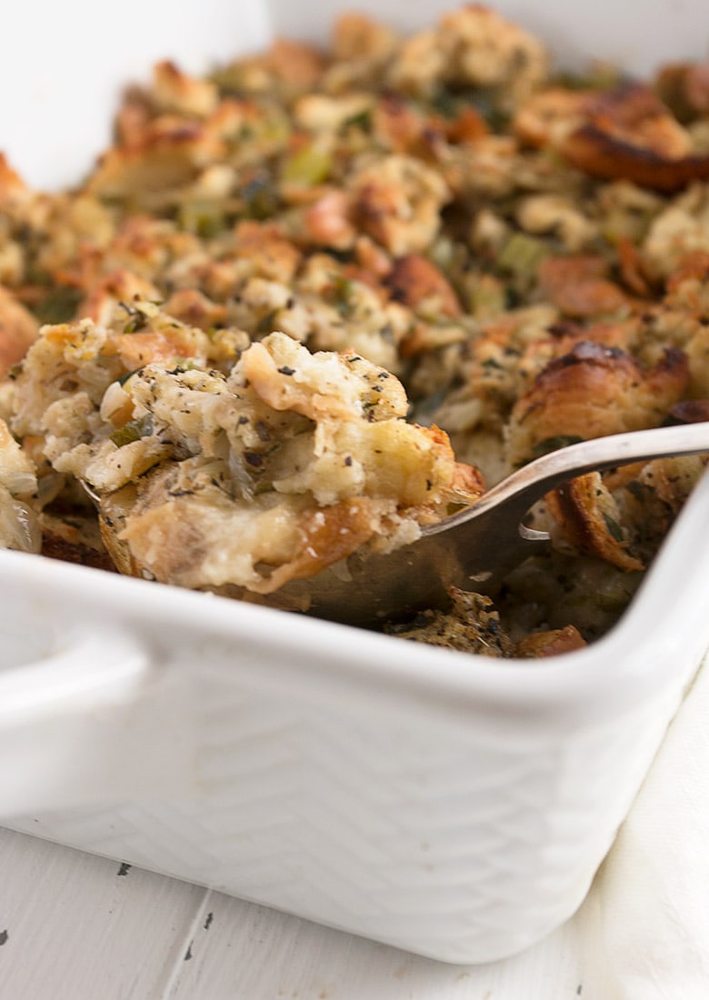 Classic Bread Stuffing (with an oven-baked option) - Seasons and Suppers