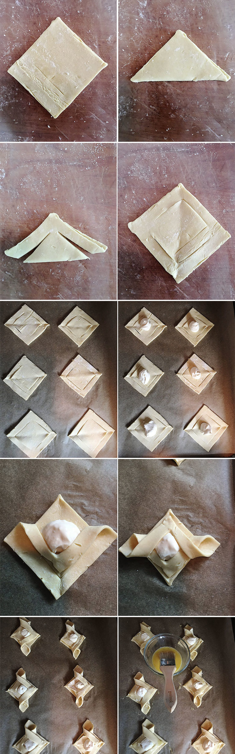 Spreadabe Brie and Jam Puff Pastries - Seasons and Suppers