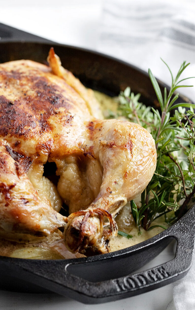 Milk Braised Whole Chicken - Seasons and Suppers