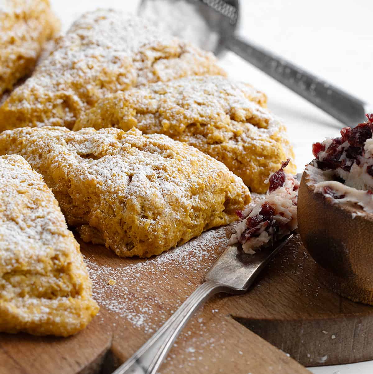 Pumpkin Cranberry Scones - Seasons and Suppers