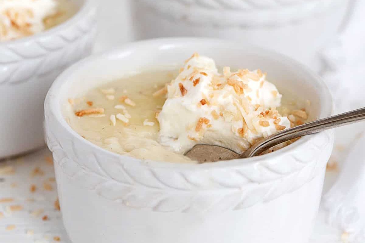 Coconut Cream Pudding - Seasons and Suppers