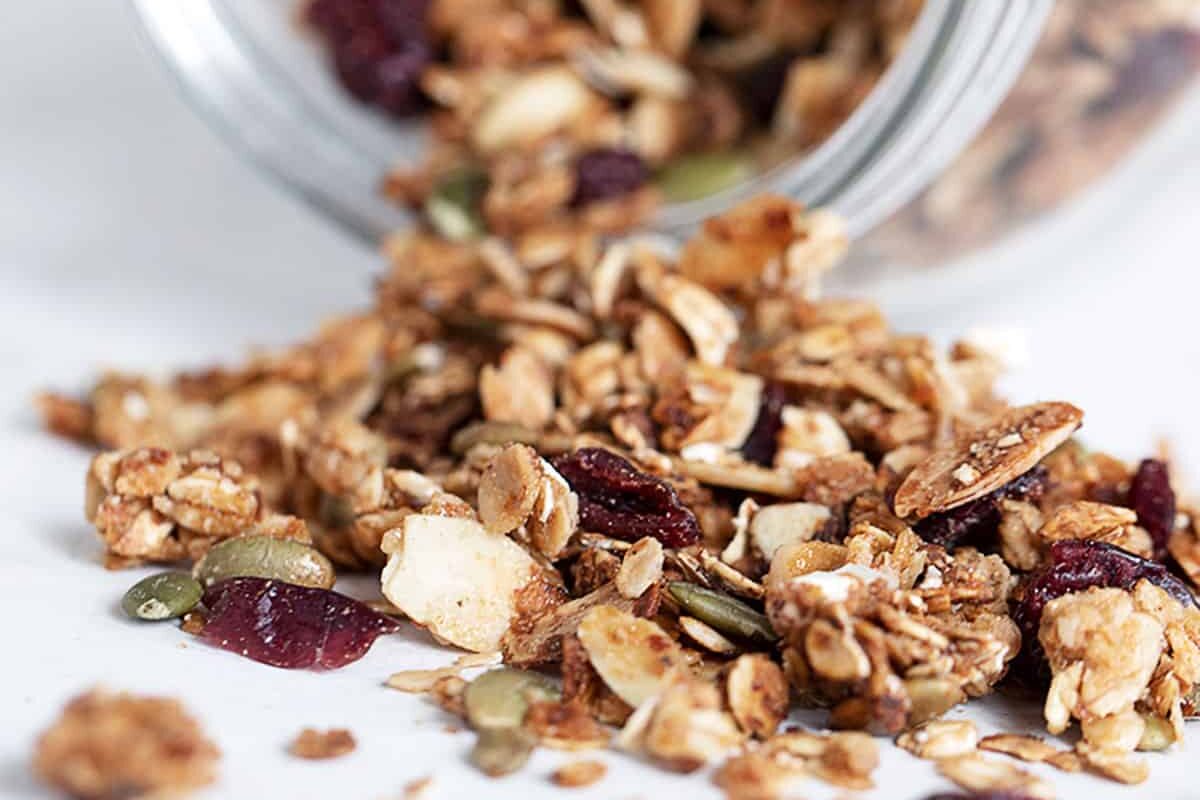 Easy Homemade Cranberry Granola - Seasons and Suppers
