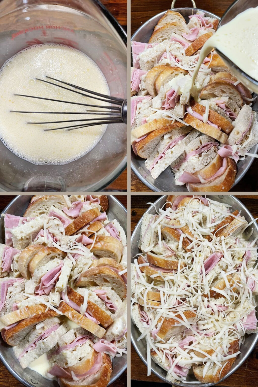 Savoury Ham and Cheese Bread Pudding - Seasons and Suppers