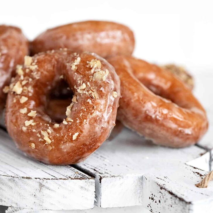 Maple Glazed Maple Donuts - Seasons and Suppers