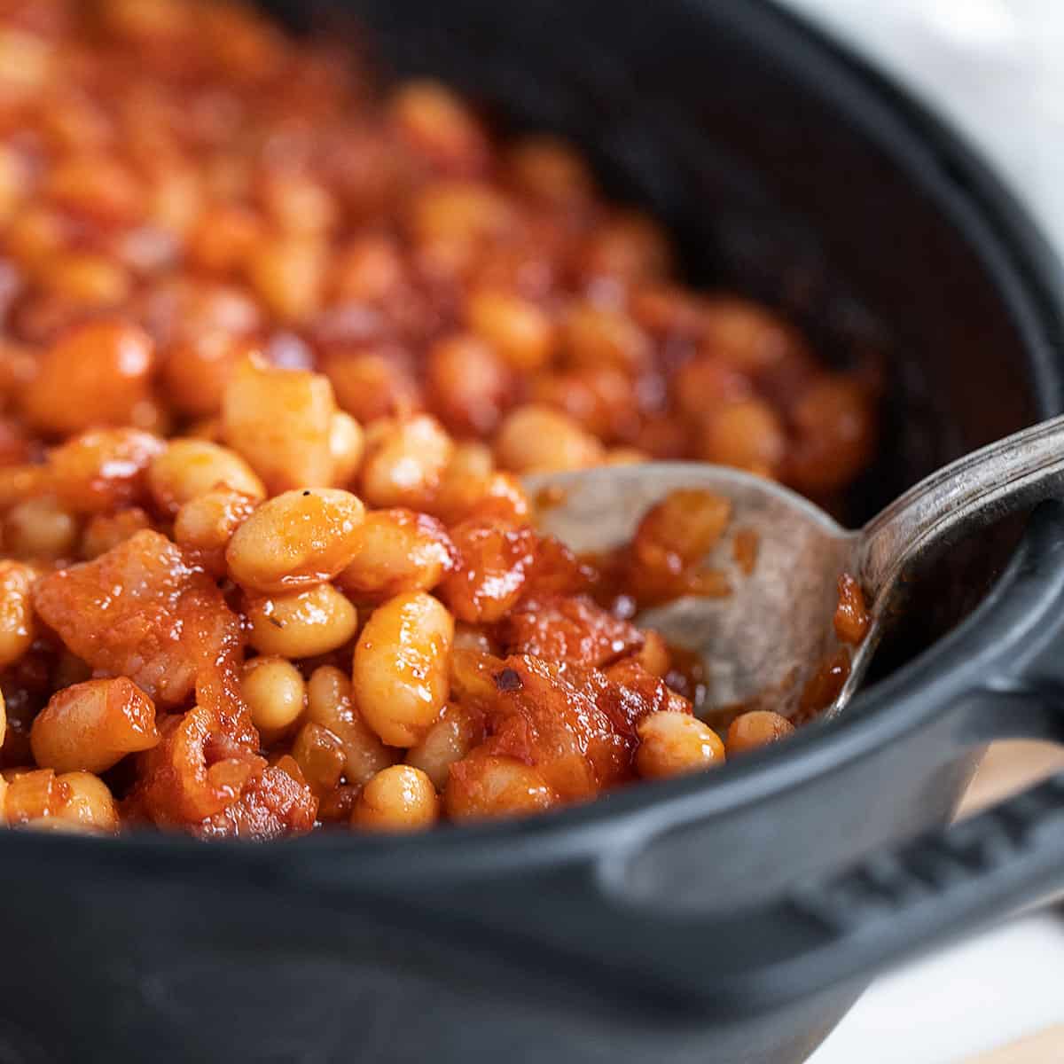 Sweet and Sassy Baked Beans - Seasons and Suppers