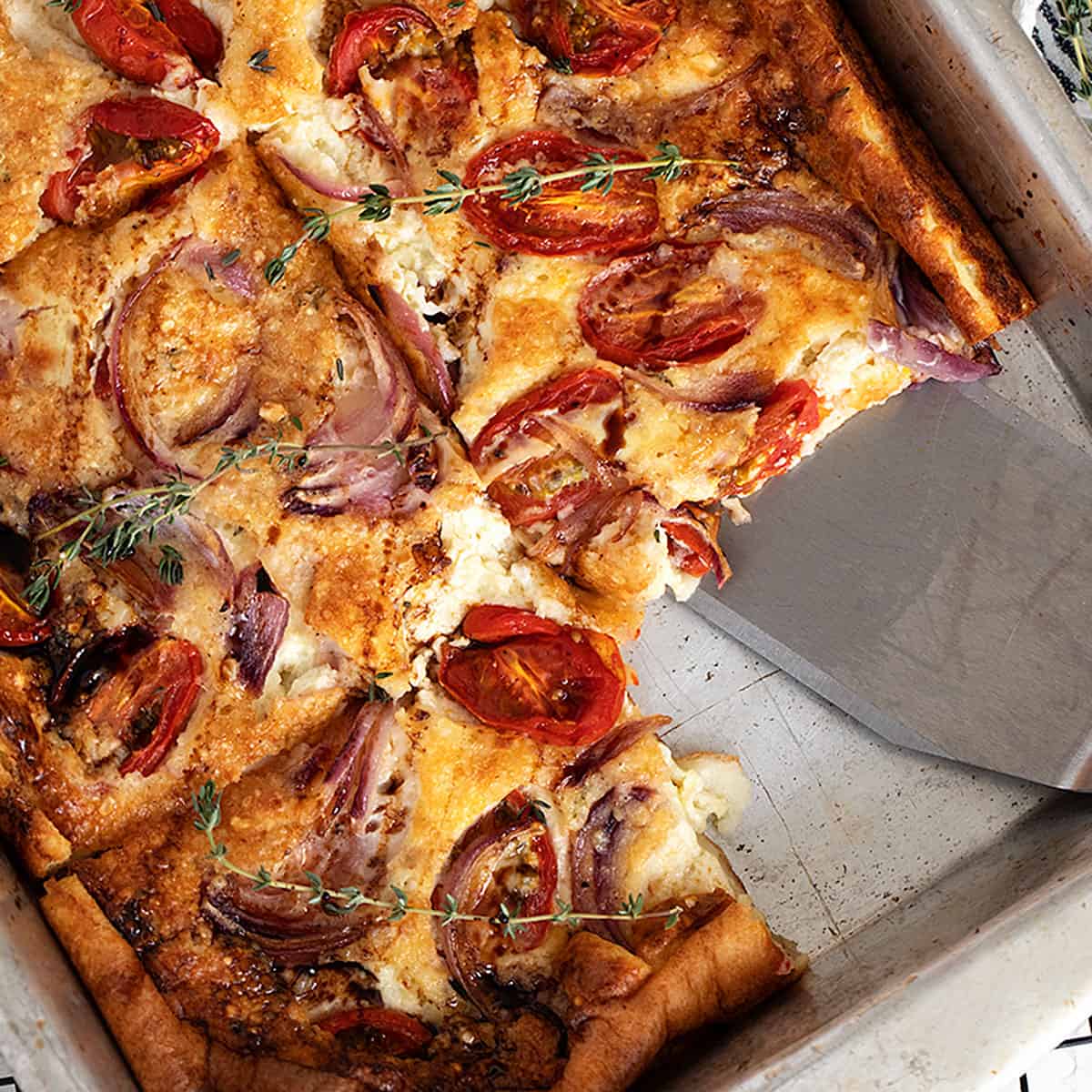 Savoury Tomato Dutch Baby - Seasons and Suppers