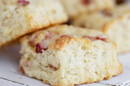 Rhubarb Scones - Seasons and Suppers