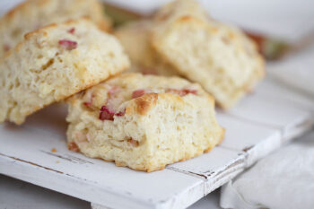 Rhubarb Scones - Seasons and Suppers
