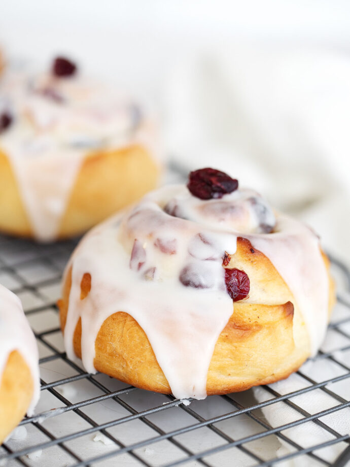 Cranberry Lemon Buns - Seasons and Suppers