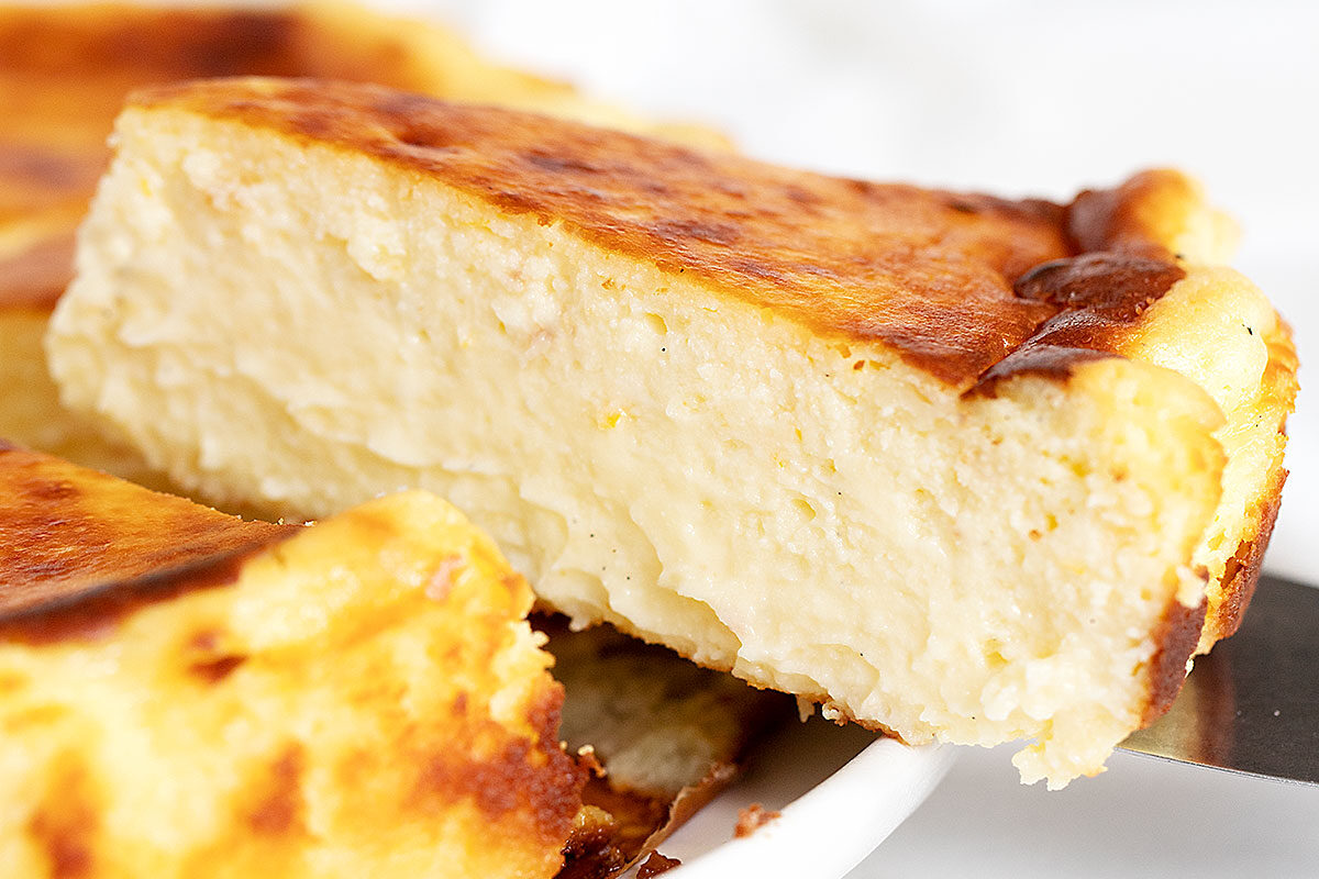 Lemon Basque Cheesecake - Seasons and Suppers