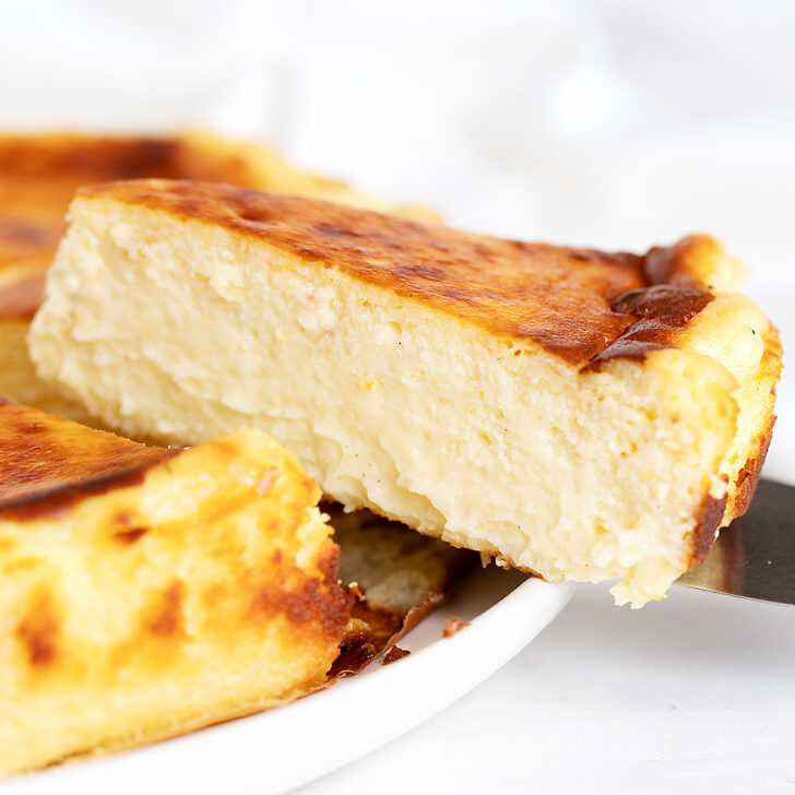 Lemon Basque Cheesecake - Seasons and Suppers