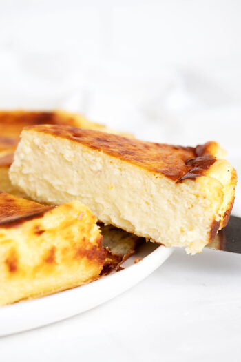 Lemon Basque Cheesecake - Seasons and Suppers