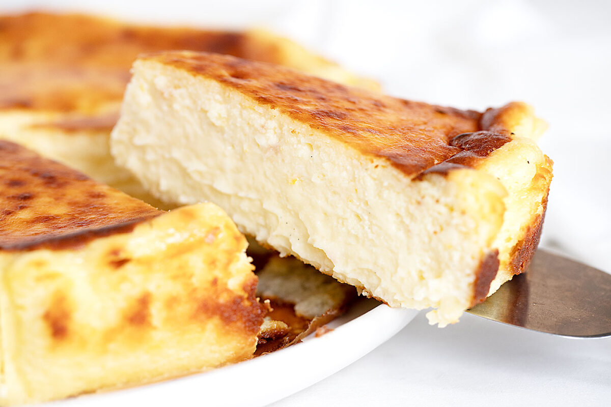 Lemon Basque Cheesecake - Seasons and Suppers