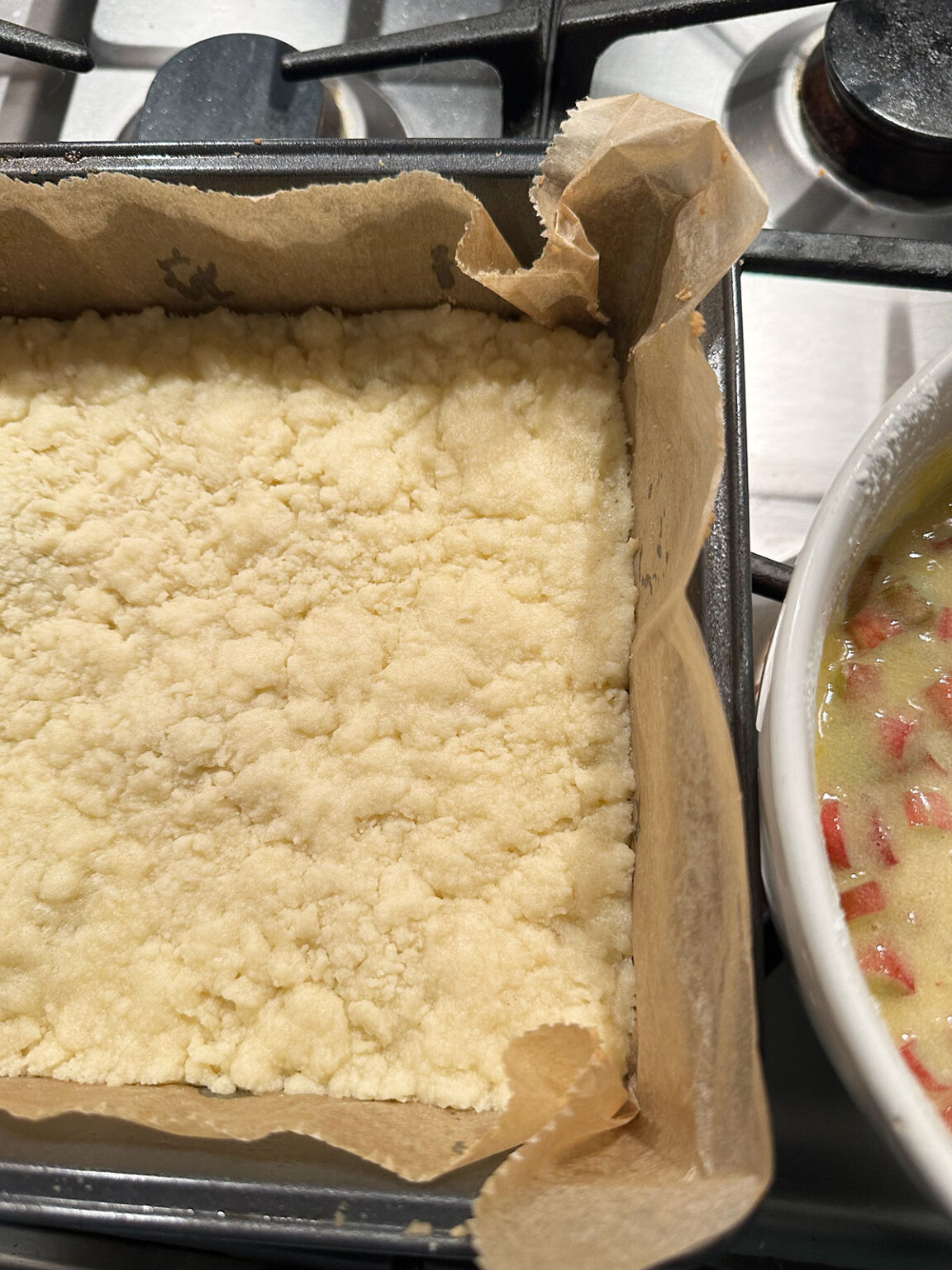 Custard Rhubarb Bars - Seasons and Suppers