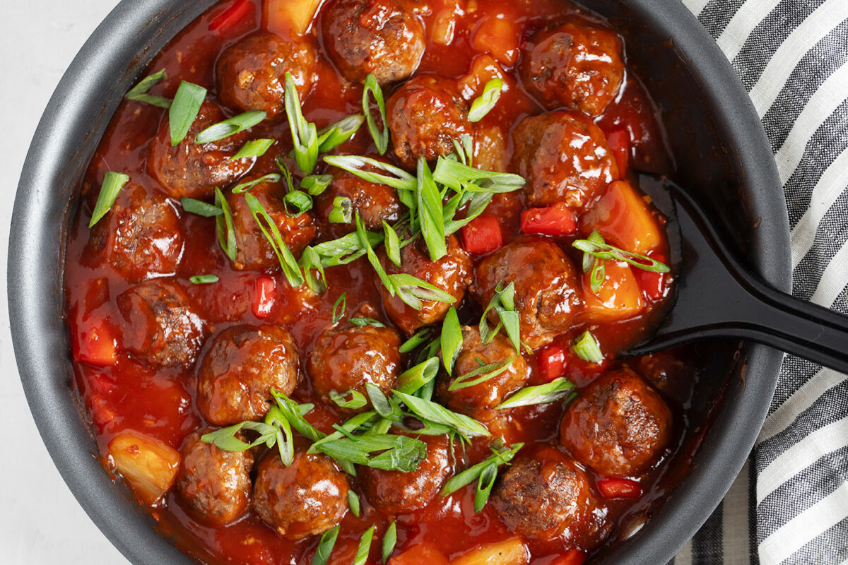 Pineapple Meatballs - Seasons and Suppers