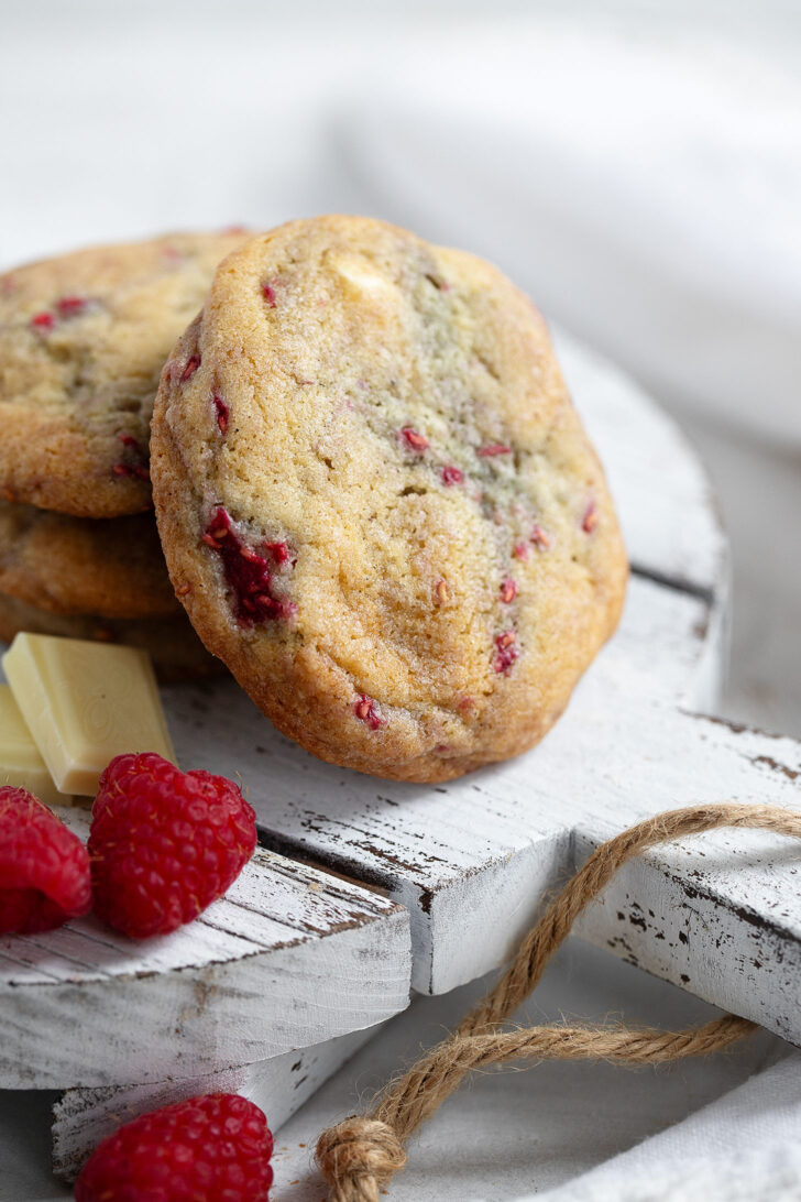 Raspberry White Chocolate Cookies - Seasons and Suppers