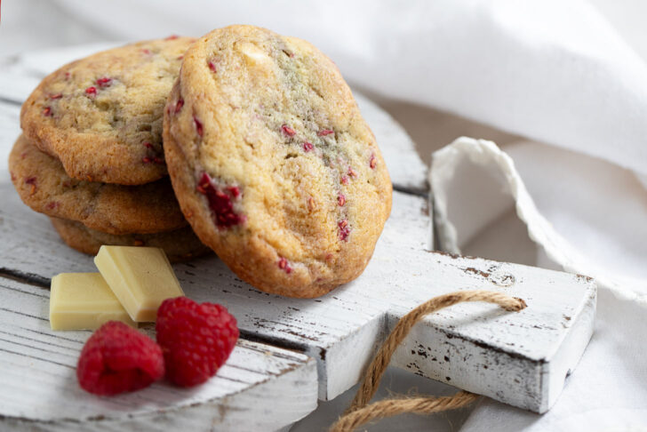 Raspberry White Chocolate Cookies - Seasons and Suppers