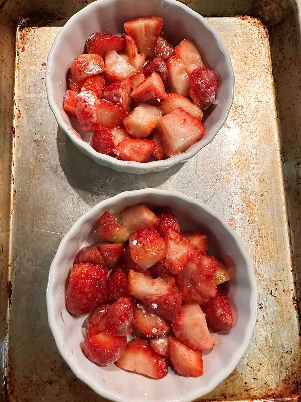 Strawberry Crisp for Two - Seasons and Suppers