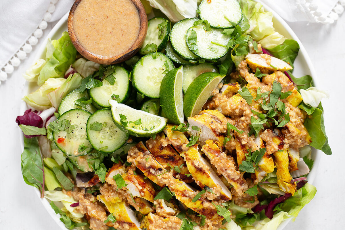 Chicken Satay Salad - Seasons and Suppers