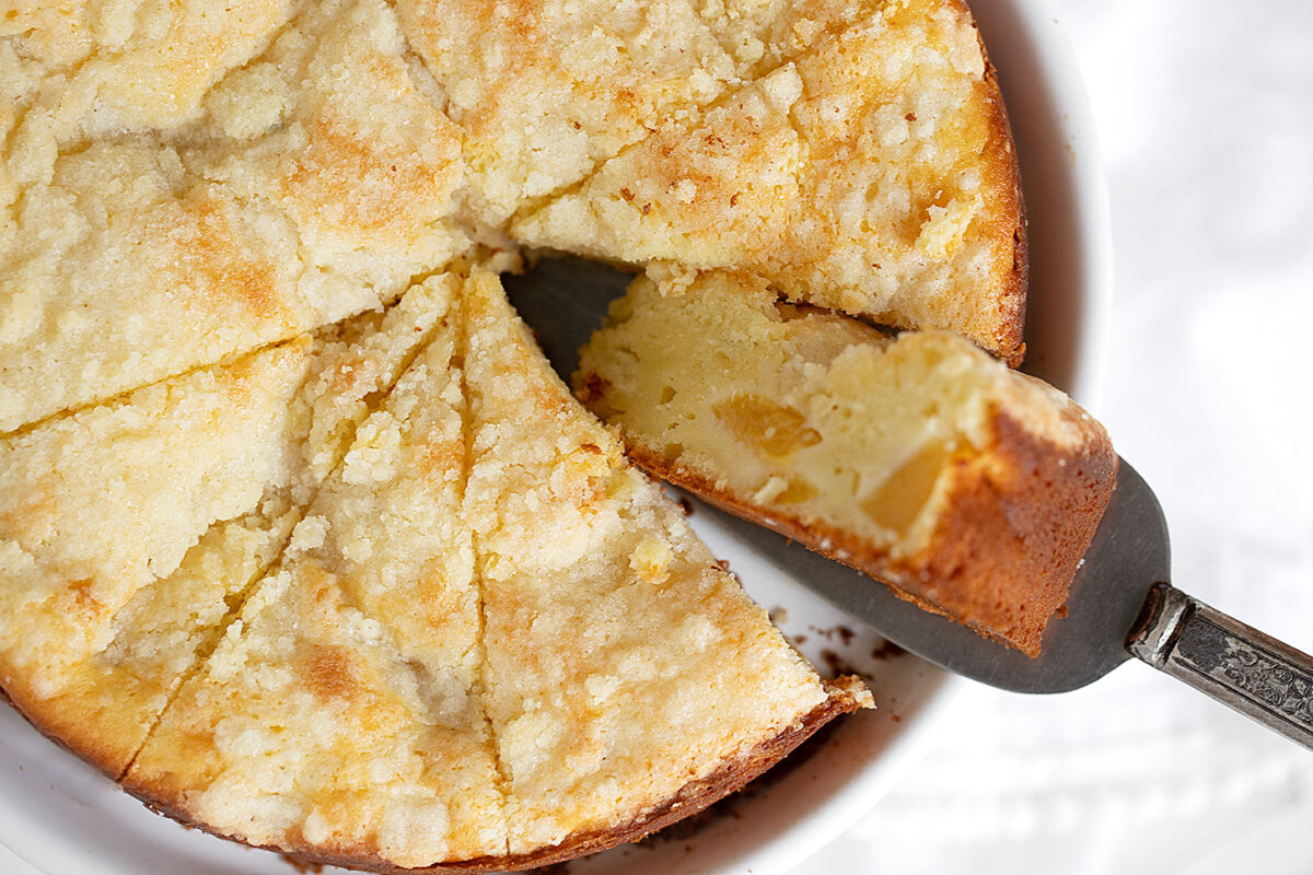 Peach Cream Cheese Cake - Seasons and Suppers