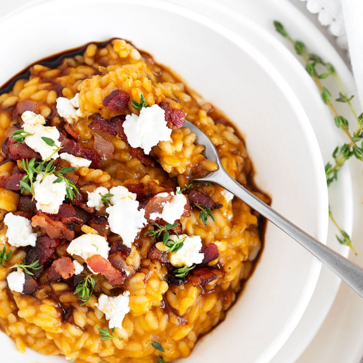 Pumpkin Risotto - Seasons and Suppers