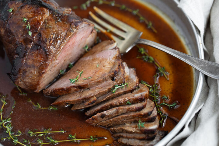 Mustard and Herb Sirloin Tip Roast Beef - Seasons and Suppers