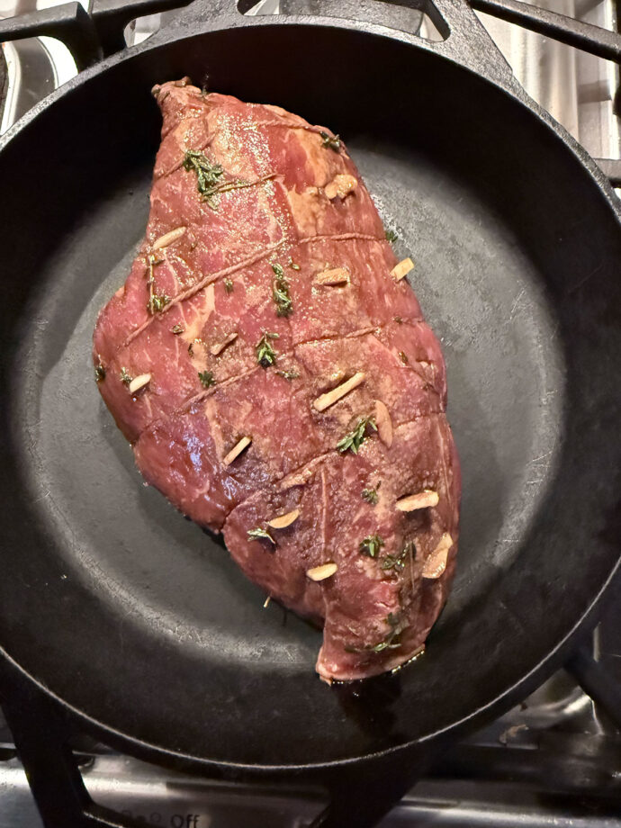 Mustard and Herb Sirloin Tip Roast Beef - Seasons and Suppers