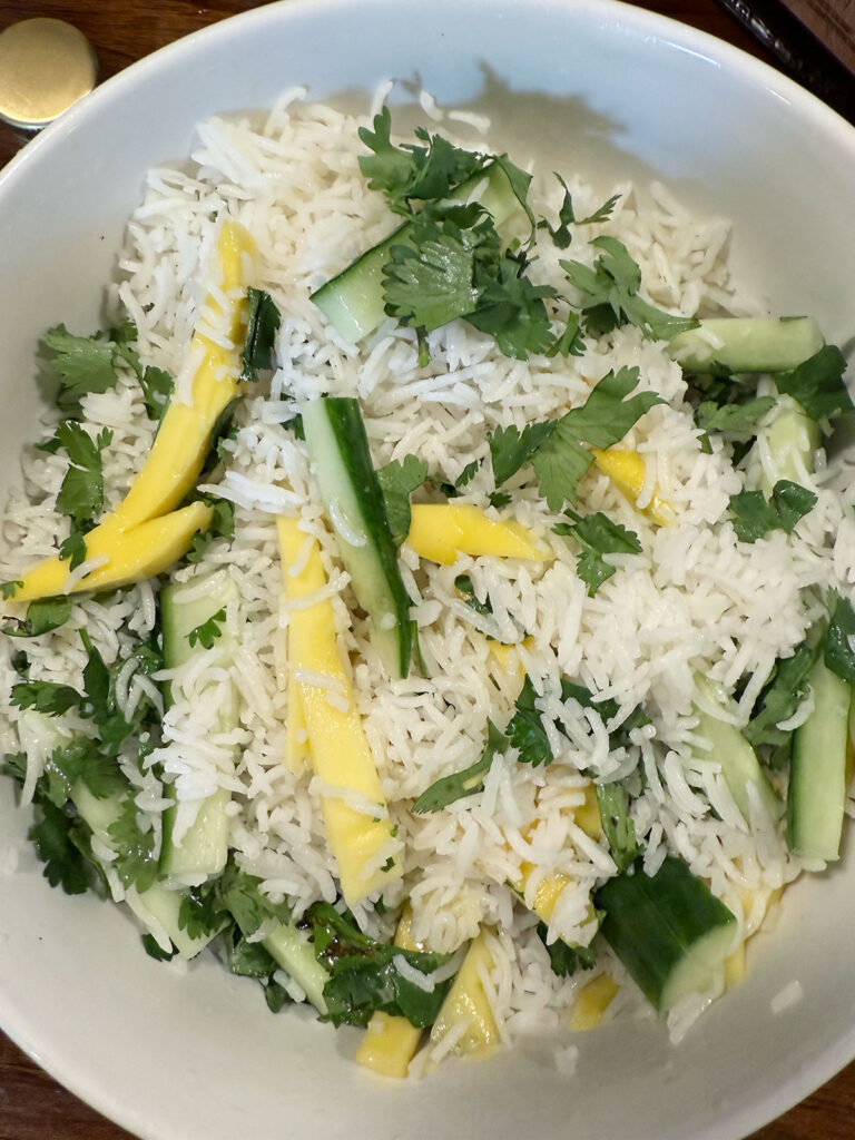 Coronation Chicken Rice Bowl - Seasons and Suppers