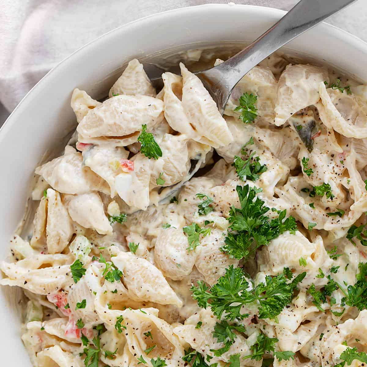Shell Pasta Salad - Seasons and Suppers