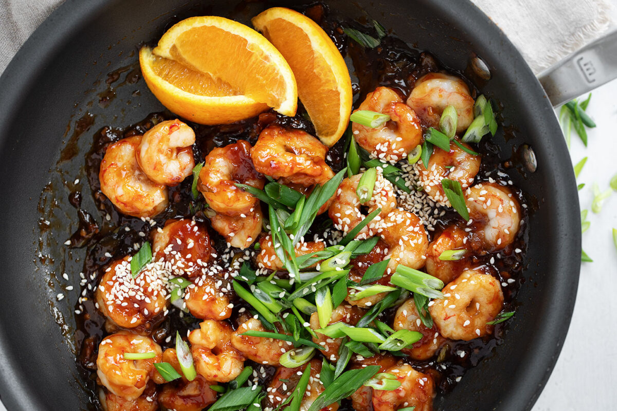 Spicy Orange Shrimp - Seasons and Suppers
